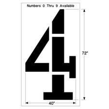 72-Inch Football Field Number Replacement Stencils — GeneralSprayers