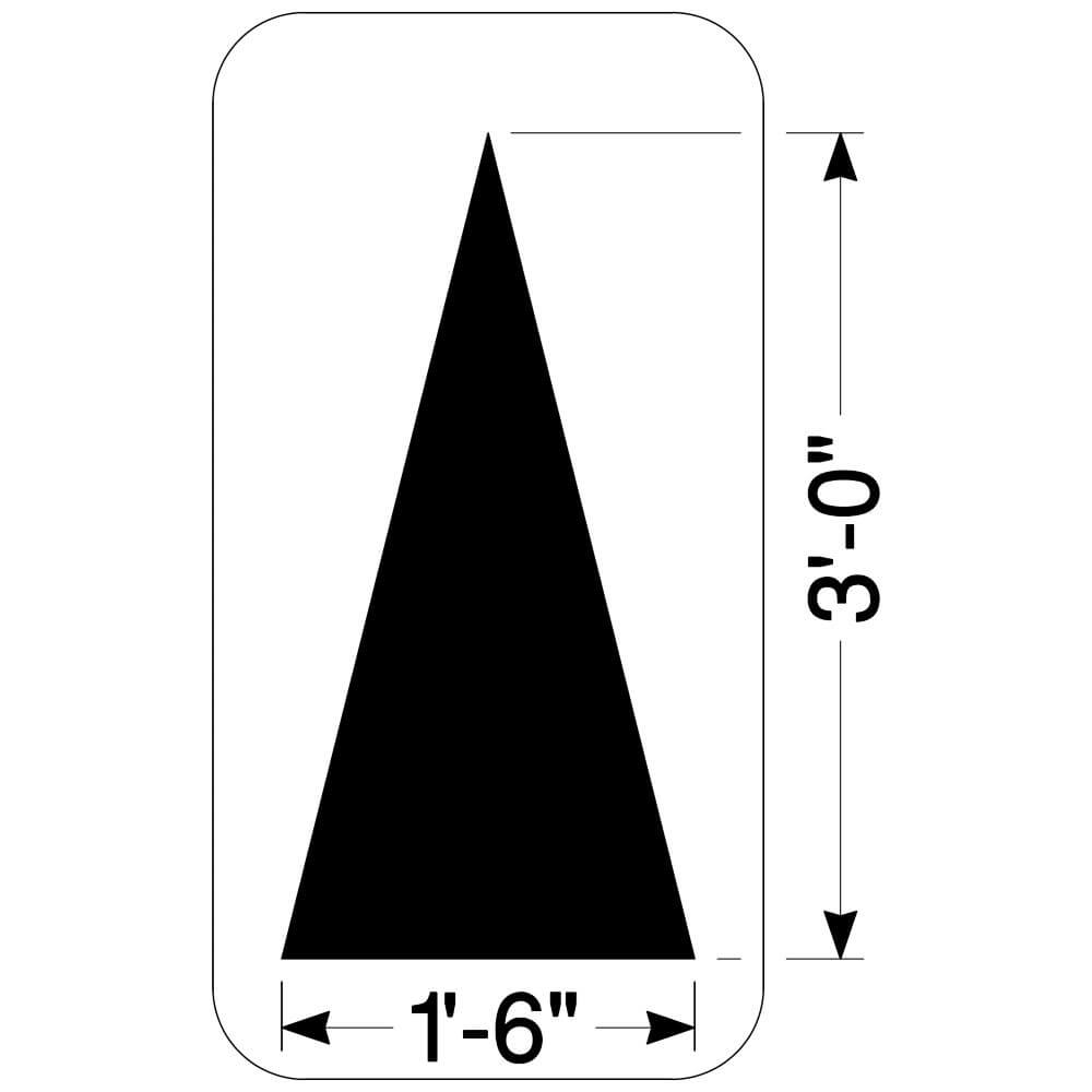 72″ Football Field Directional Arrow Stencil — GeneralSprayers