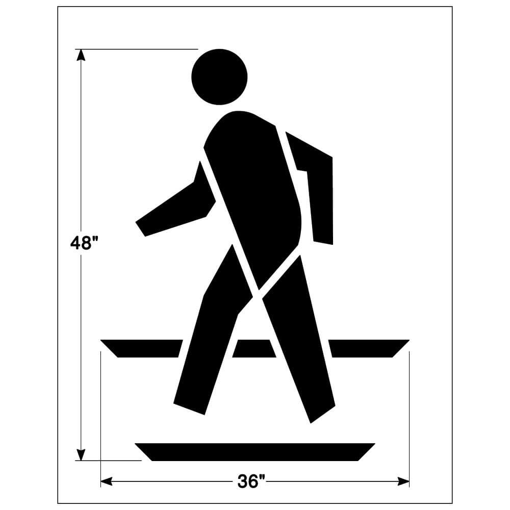 Federal Pedestrian Pavement Stencil — GeneralSprayers