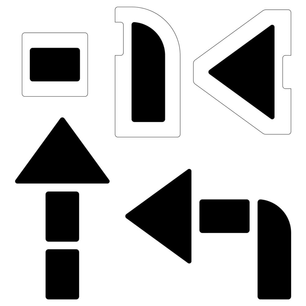 3-Piece Parking Arrow Stencil Set — GeneralSprayers