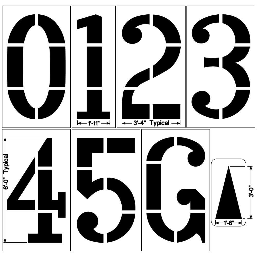 Football Field Number Stencils – Complete Kit — GeneralSprayers