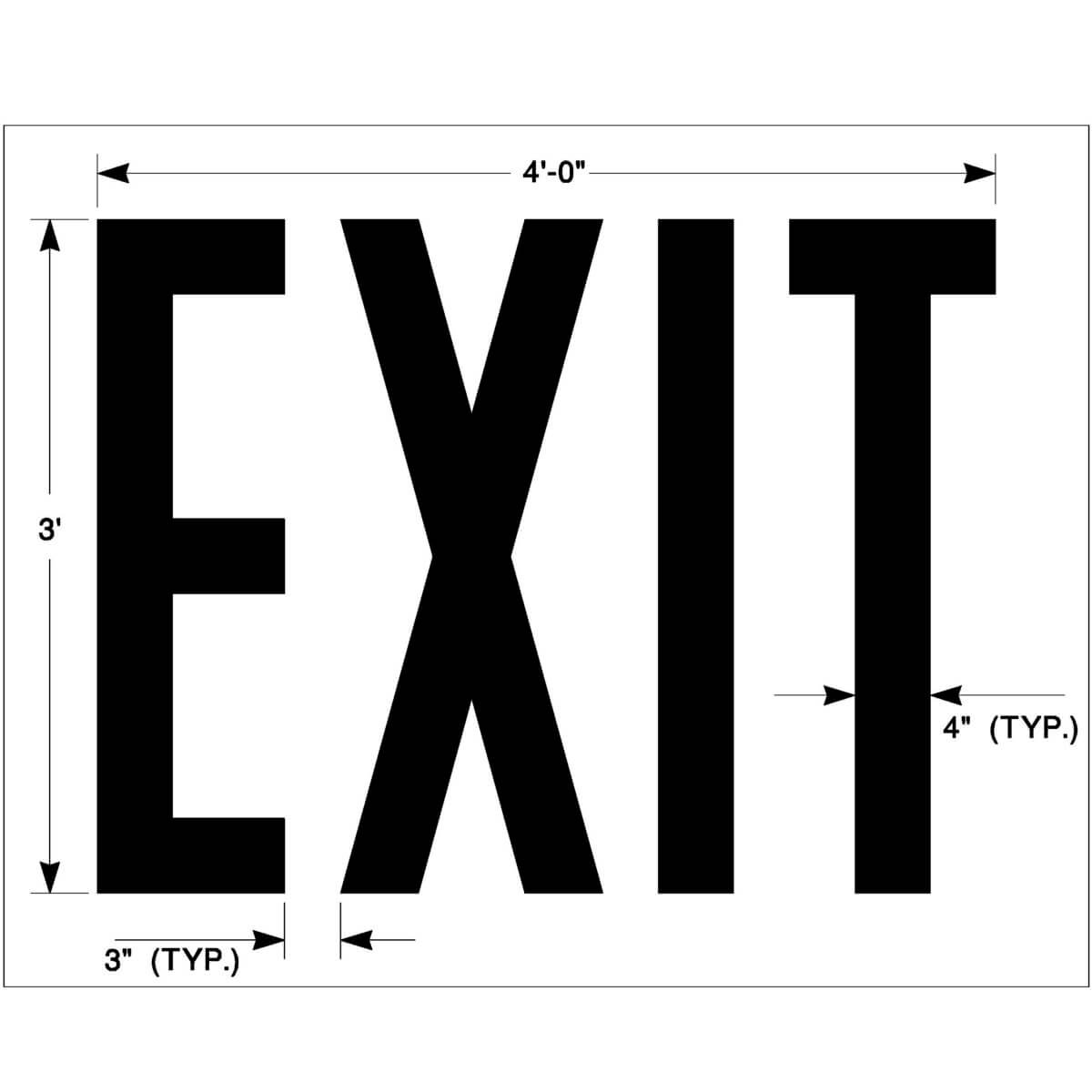 Walmart 36 Inch "EXIT" Stencil — GeneralSprayers