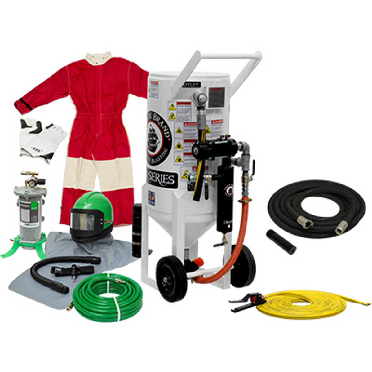 3.5 cu ft Portable Pneumatic Sandblast Pot – Silver Sandblasting Packa ...