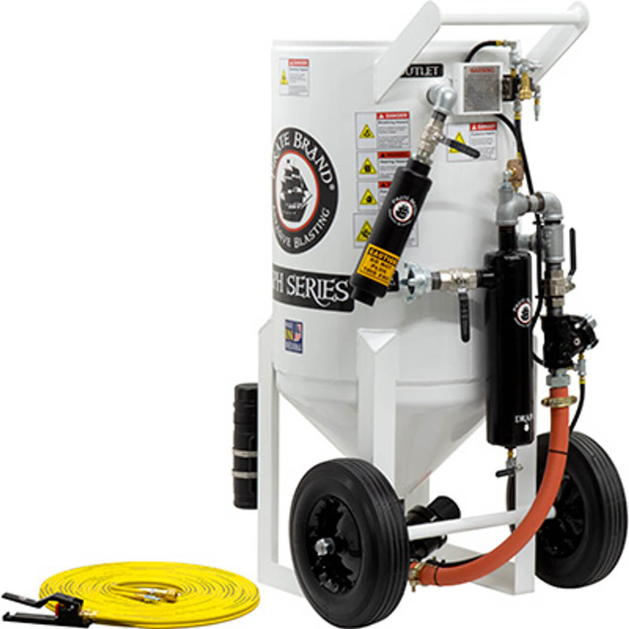 6.5 cu ft Portable Pneumatic Sandblast Pot – Pressure Hold System with ...