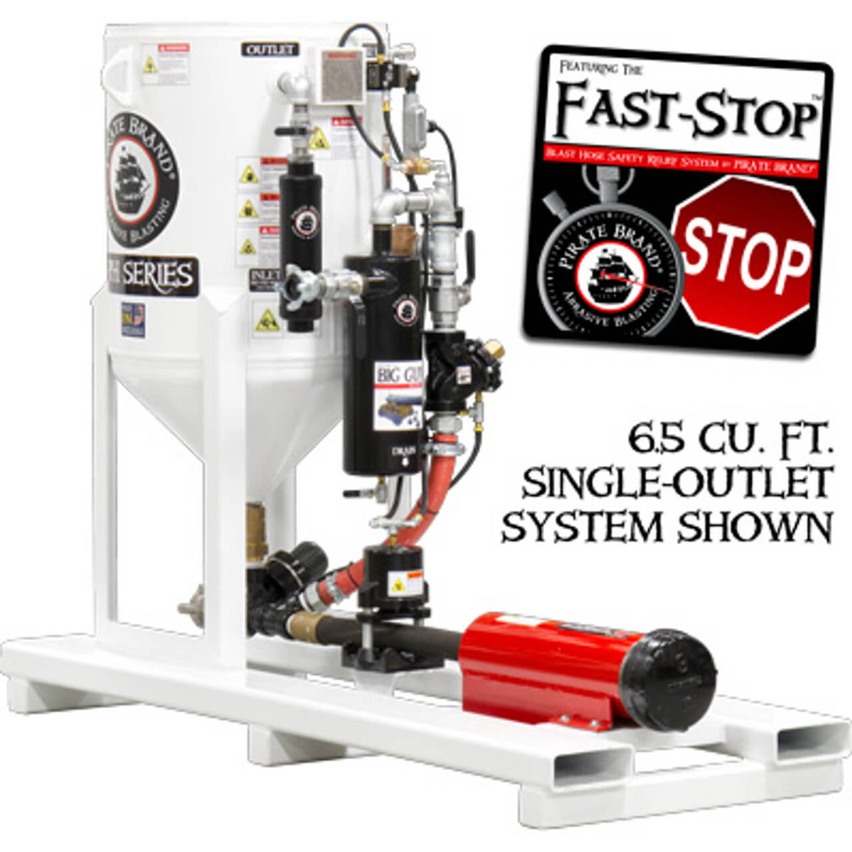 6.5 cu ft Portable Electric 12 VDC Sandblast Pot – FAST-STOP™ Pressure ...