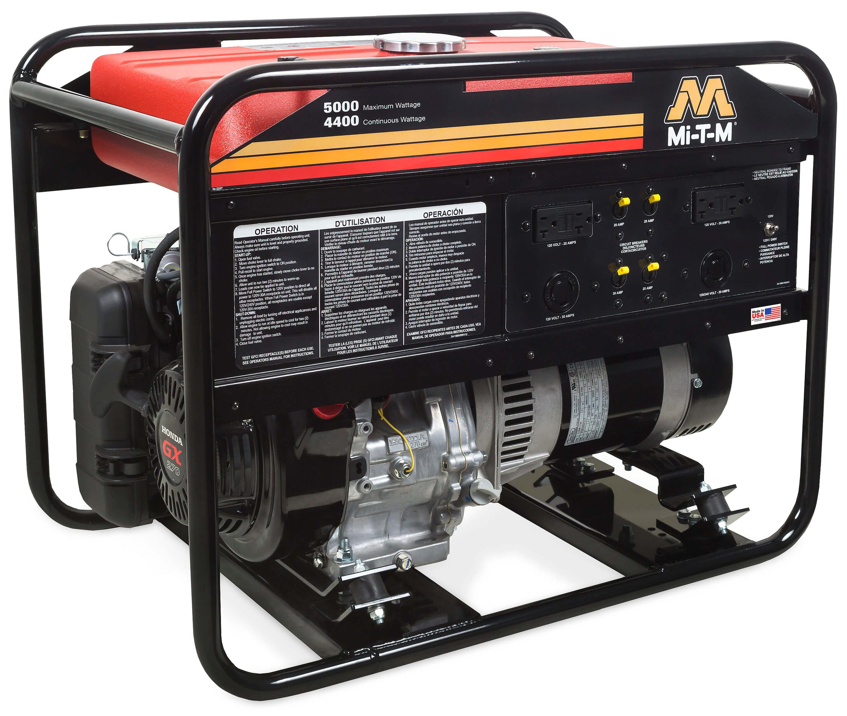 Mi-T-M 5,000-Watt Gasoline Generator – Model GEN-5000-0MH0 ...